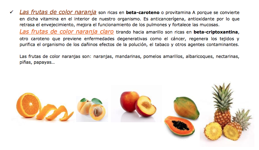 El Valle con la Fruta, Disfruta con el Valle: COMER POR COLORES ...