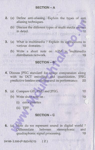 Multimedia technologies - MMT - May 2013 - B.Tech. 4th Semester ...