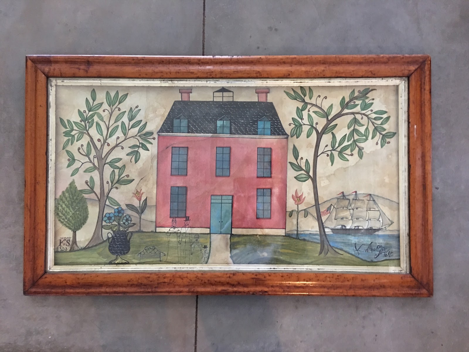 Kolene Spicher: Kolene Spicher Original Landscape with Red House