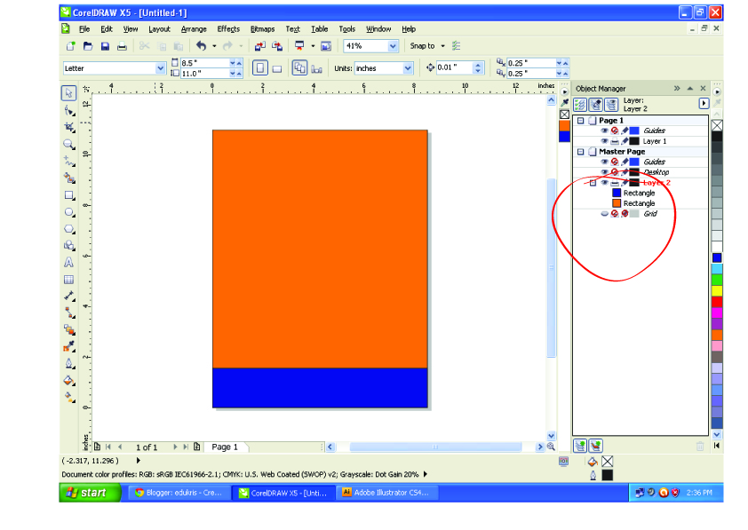Edukris: Master layer in corel