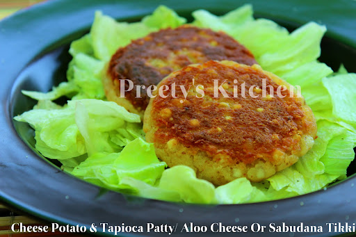 Preety's Kitchen: Cheese Potato & Tapioca Patty/ Aloo Cheese Or ...