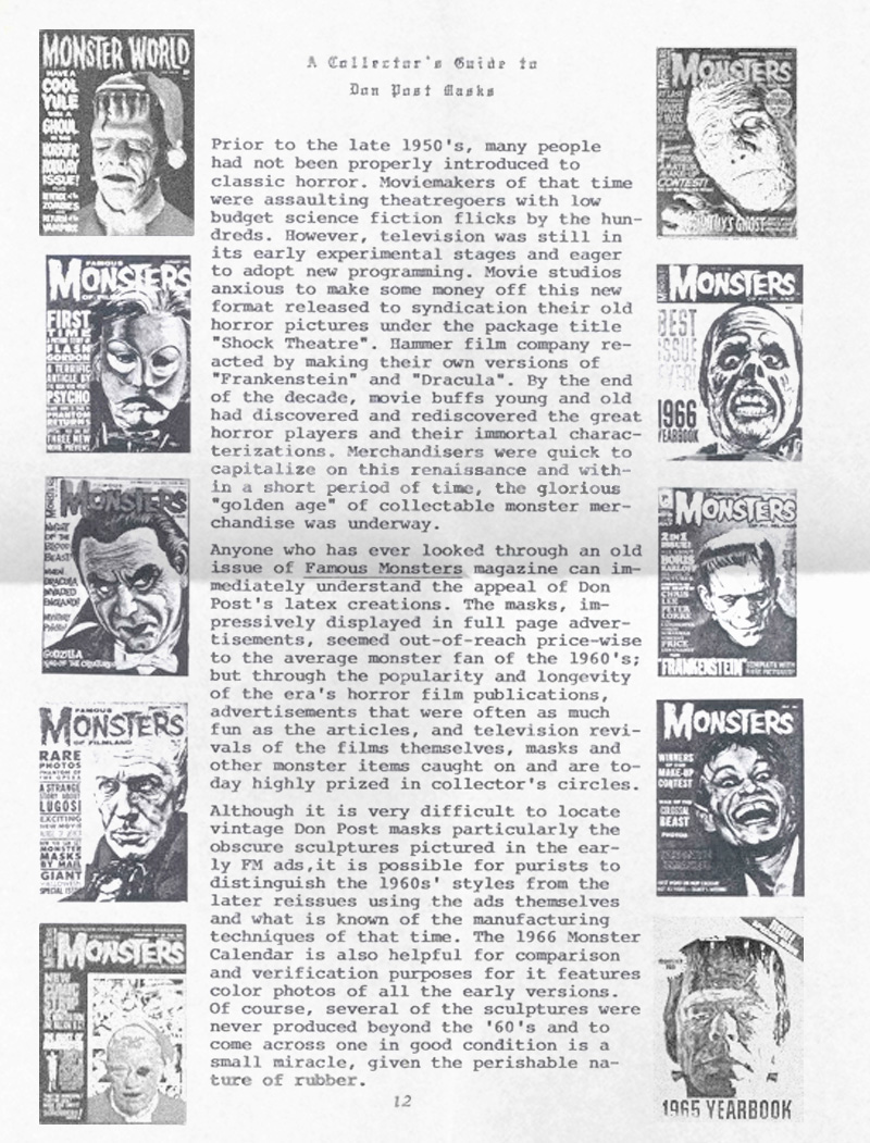 Halloween Gazette - A Collector's Guide to Don Post Masks | Blood ...