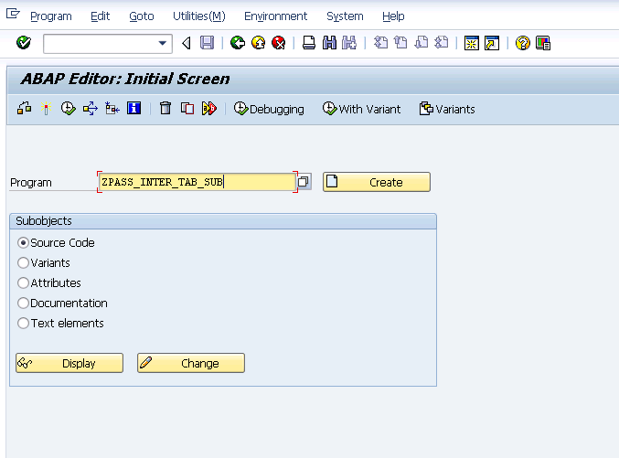 Sap Tech Passing Internal Tables As Parameters