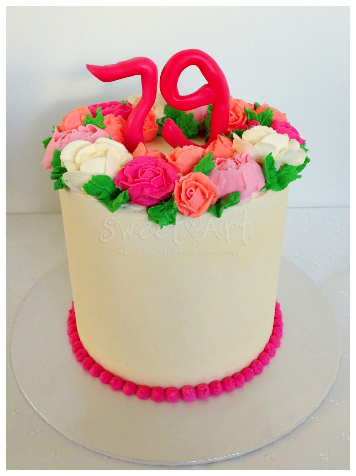 Sweet Art Cakes by Milbreé Moments: Buttercream-Only 79th Birthday Cake