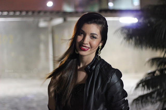 Suene Fernandes: Looks de Suene: Dark. Couro + Cetim