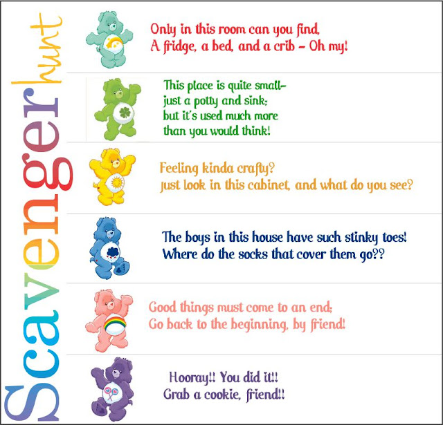 Nestling: Care Bear party part 2: Goody bags & activities