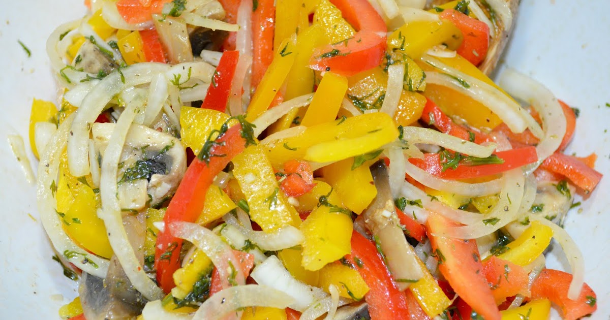 Marinated Bell Pepper and Mushroom Salad