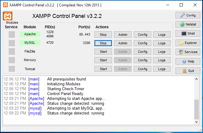 Database Laboratory: Start XAMPP and MySQL/MariaDB