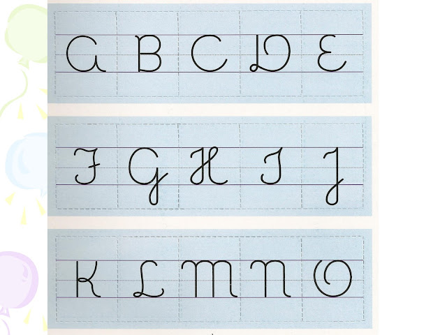 Da Letra de Imprensa à Letra Cursiva. - Atividades de Caligrafia