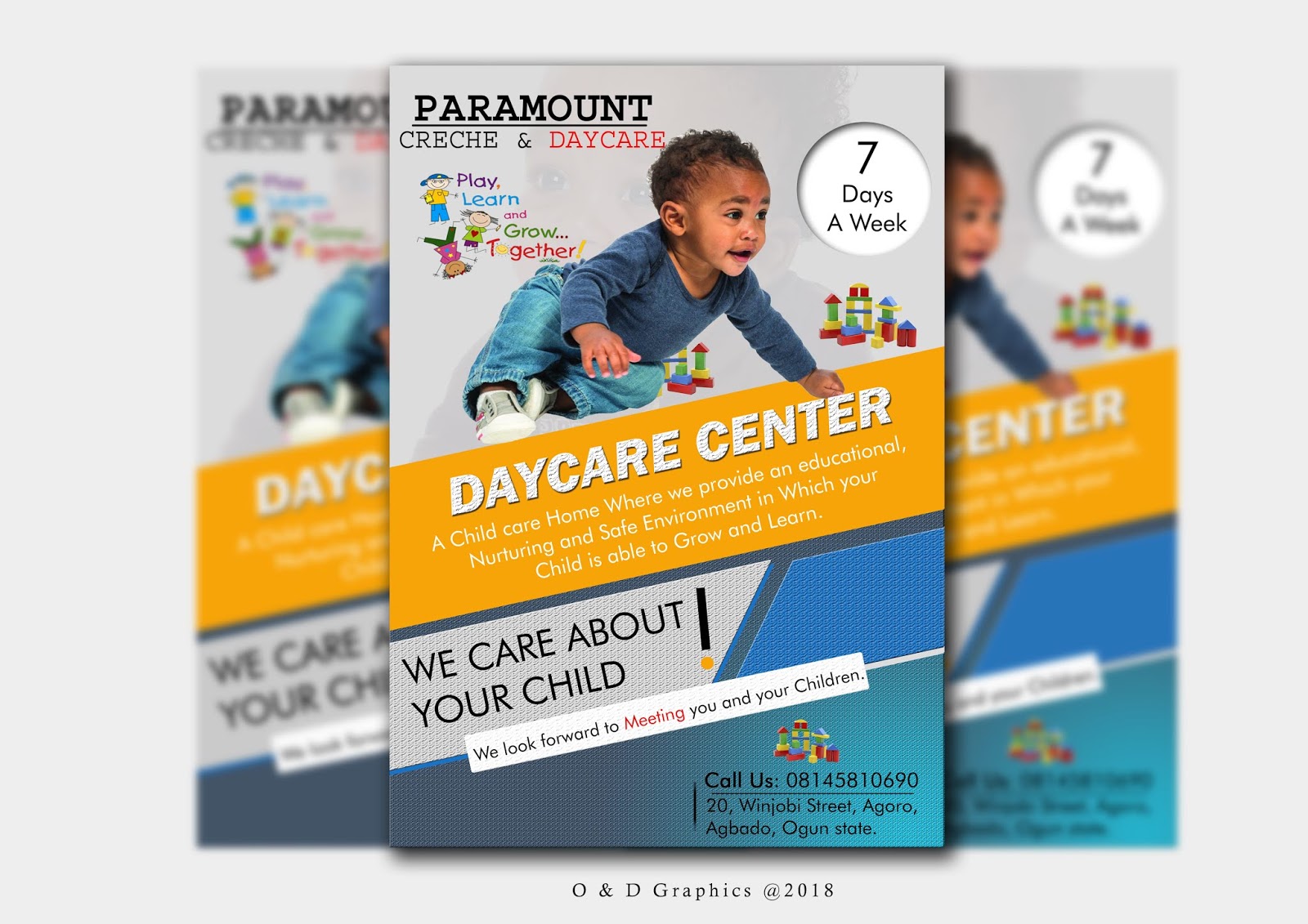 Paramount Creche and Daycare Flyer Design.