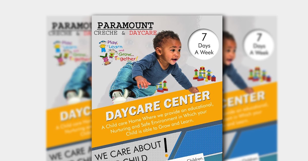 Paramount Creche and Daycare Flyer Design.