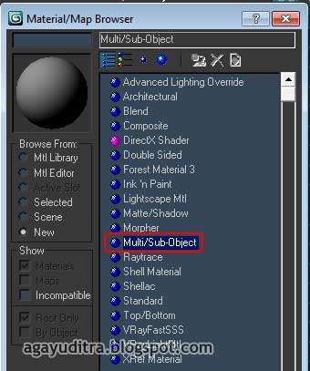 Aga Yuditra Blog: Cara Menggunakan Material Multi / Sub-Object 3ds Max