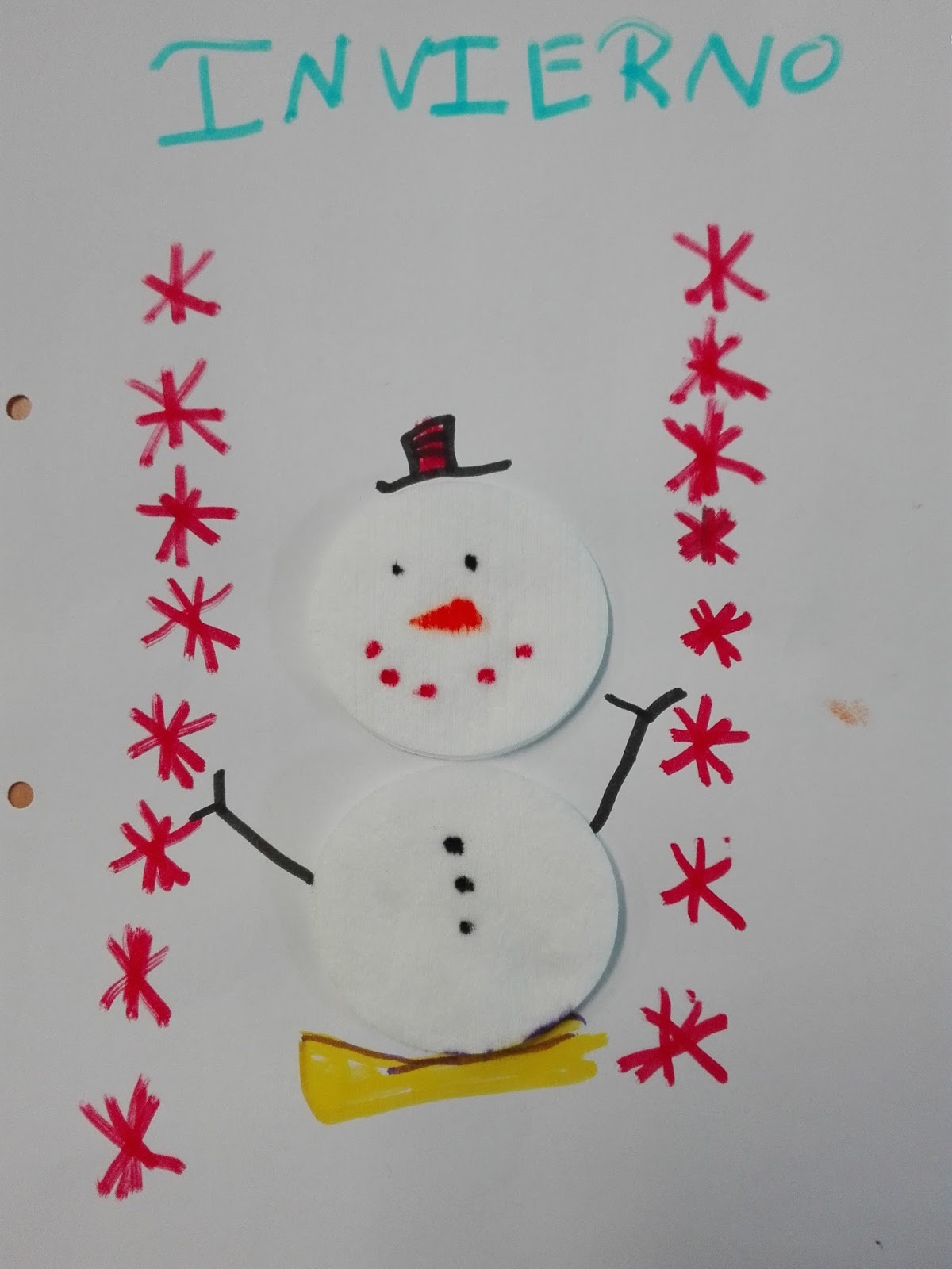 Trabajando en Educación Infantil: Muñecos de nieve