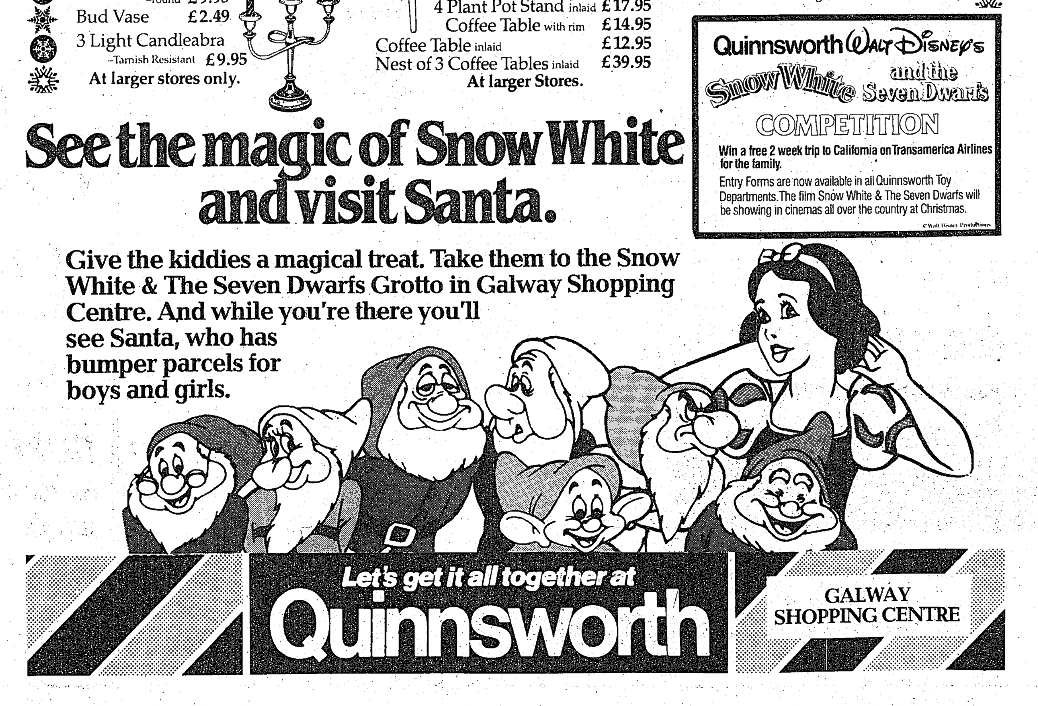 Filmic Light - Snow White Archive: 1981 Newspaper Ads from Ireland