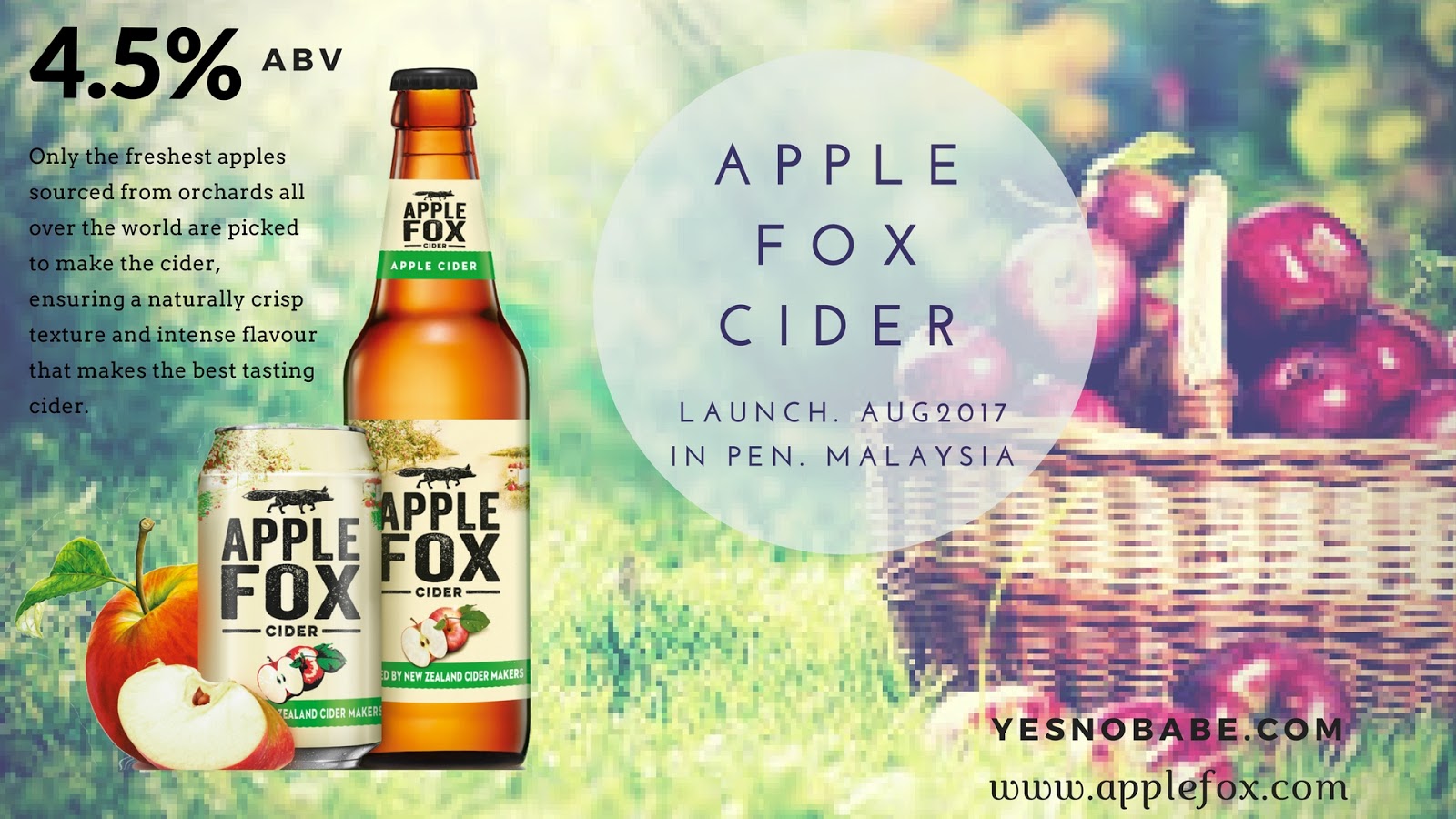 INFO New Zealand Inspired Apple Fox Cider Is Now in Malaysia ...