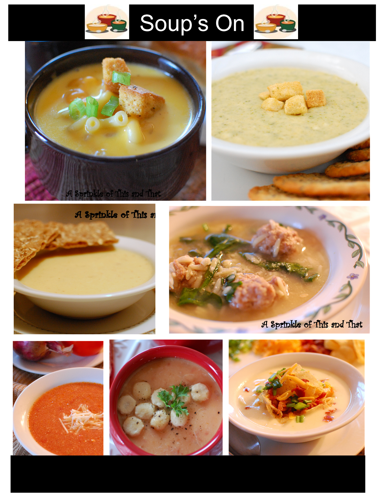 A Sprinkle of This and That: Soup's On Round Up