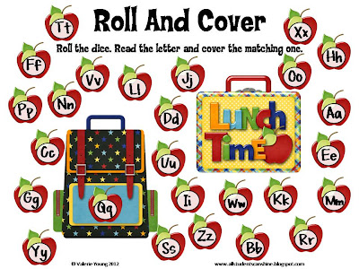 Classroom Freebies Too: ABC Roll and Cover Game