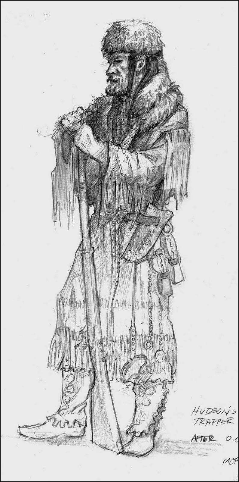 Garret's Drawing A Day Blog: Two Trappers