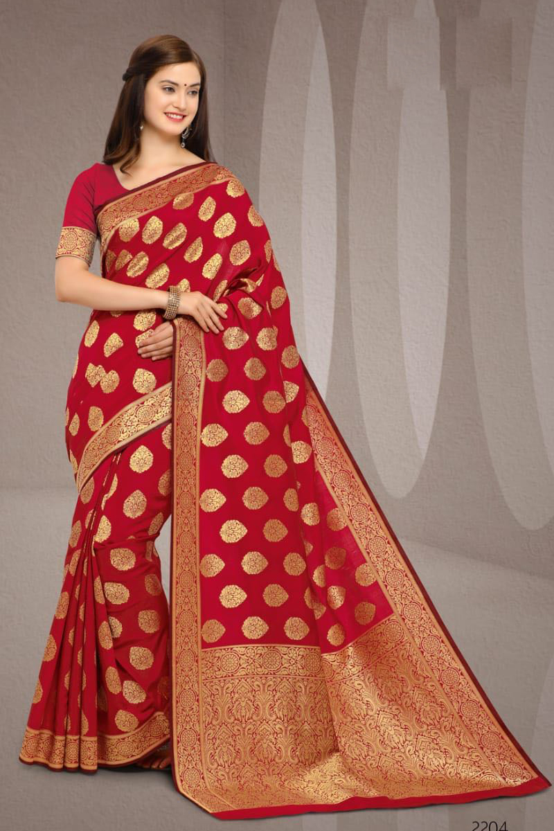 A Bundle Of Weaved Silk Festival Wear Sarees - 5240