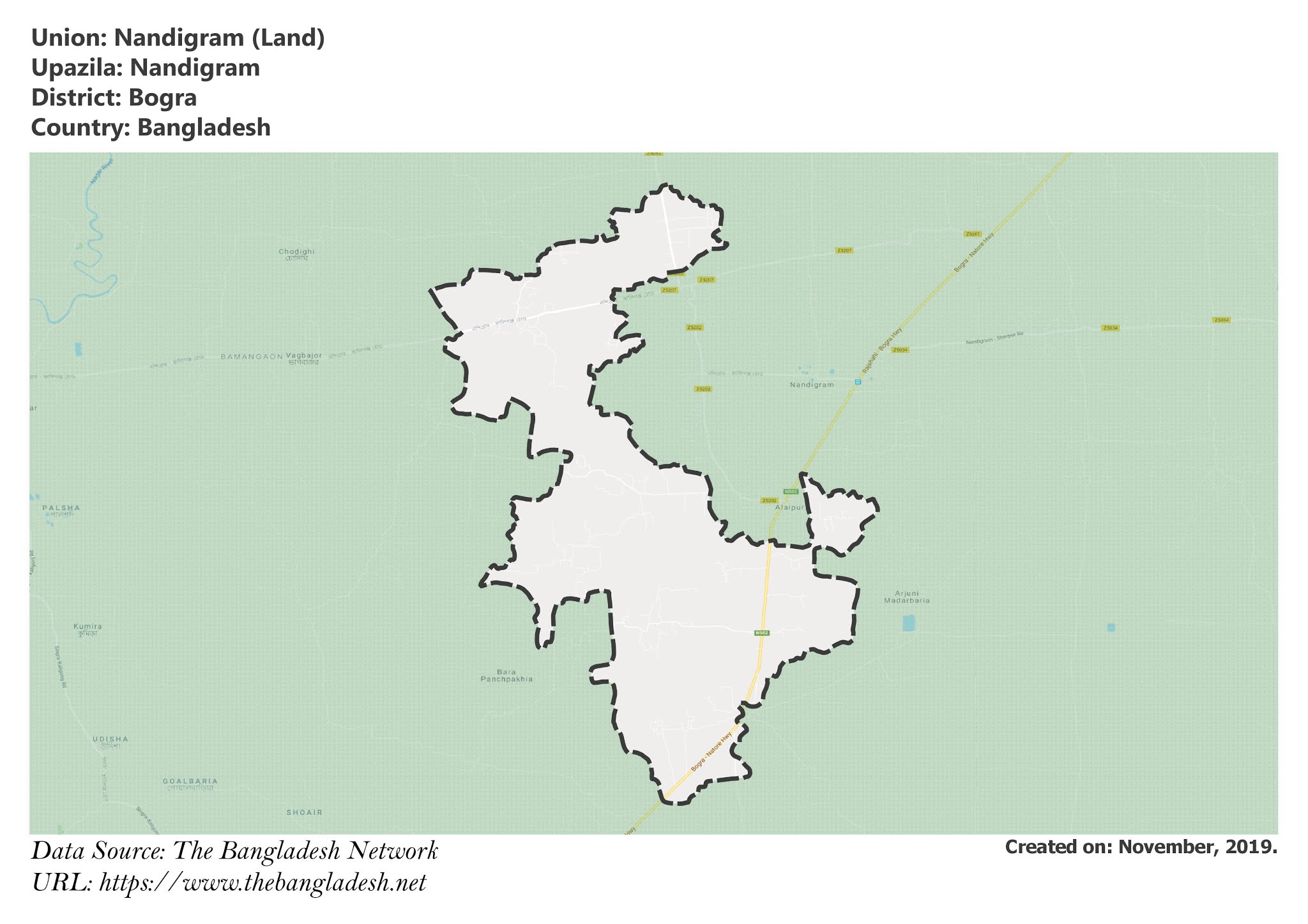 Nandigram Union, Bogra