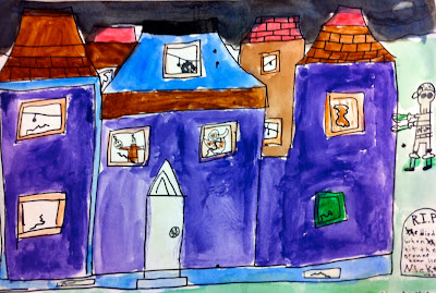 Expression of Imagination: "Haunted Houses" by Fourth Grade