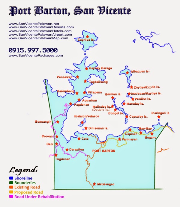San Vicente Palawan Map: Oktubre 2013