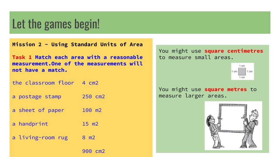 Ms Rashid: Measurement - Area #1