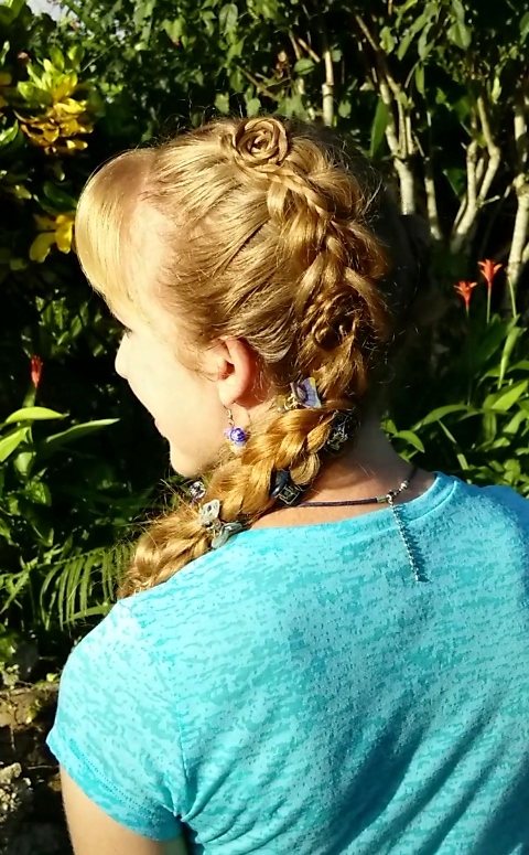 Braids & Hairstyles for Super Long Hair: Dutch Braids with Rosette Accents