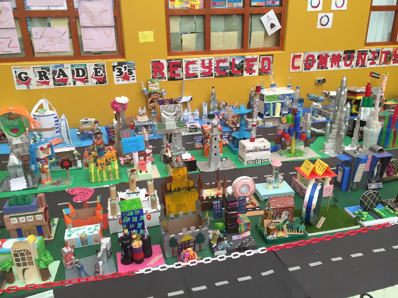 E Team at RWA Dubai: 3rd Grade Recycled City