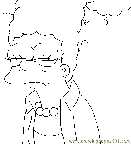 Cartoons Coloring Pages: Marge Simpsons Coloring Pages