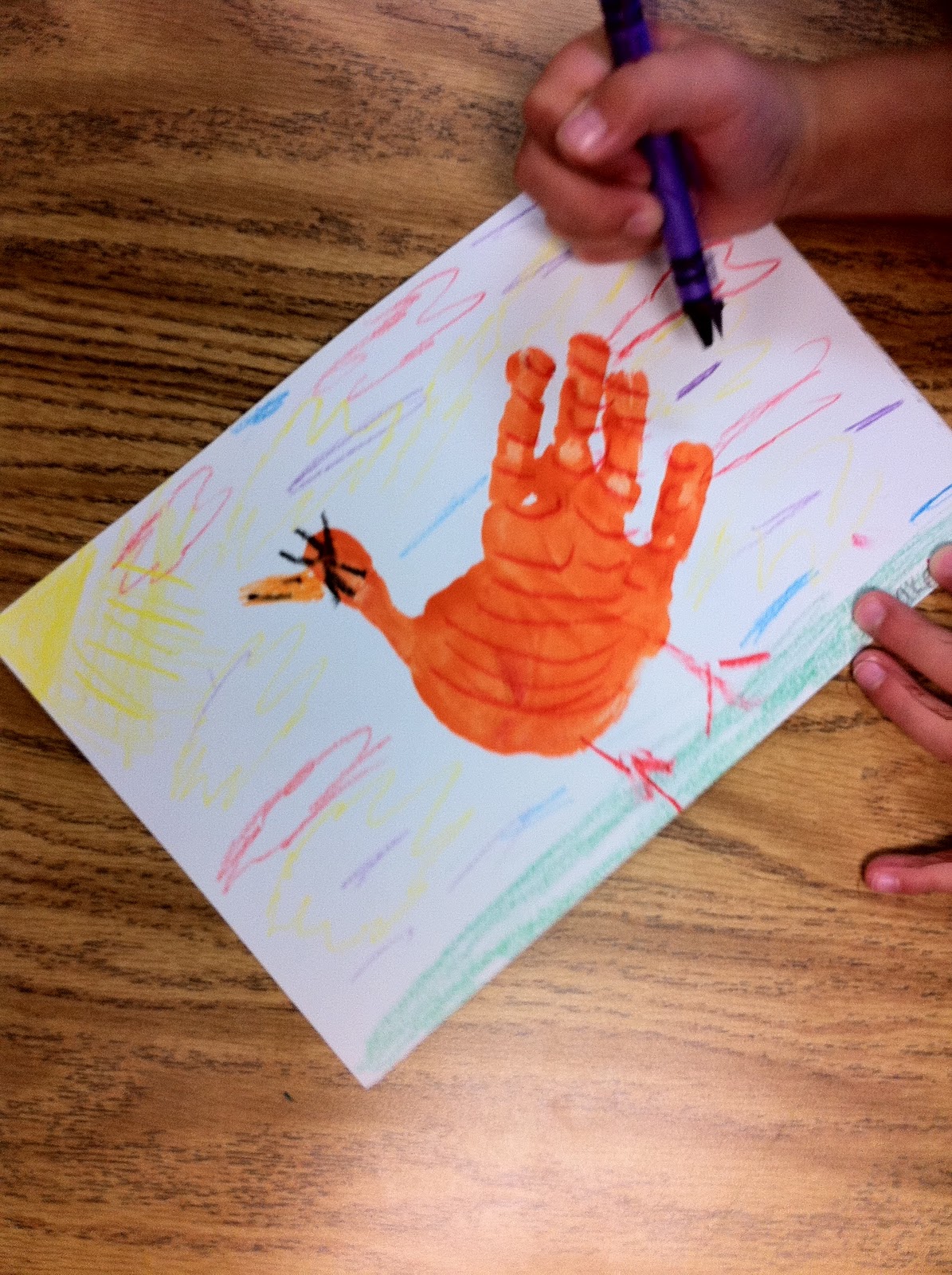 Handprint Little Red Hen - Fairy Dust Teaching