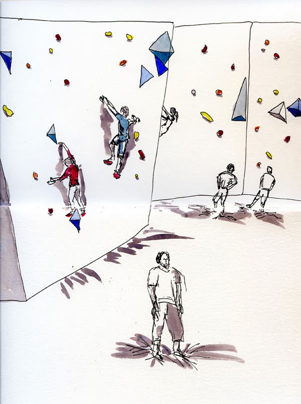 Urban Sketchers Seattle: A Second Day of Gestures: Seattle Bouldering