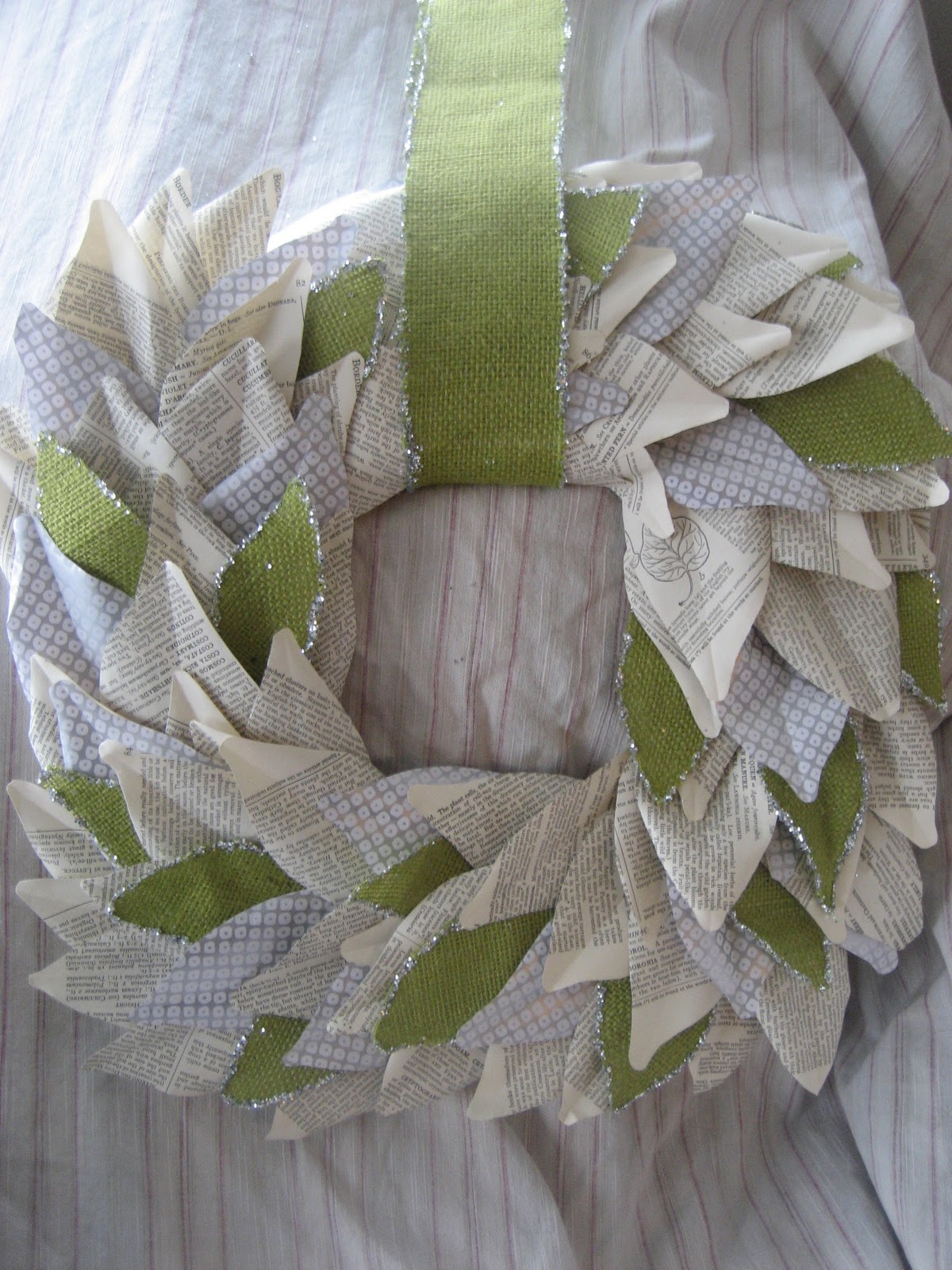 Hanging On By A Thread: Book Wreath Tutorial