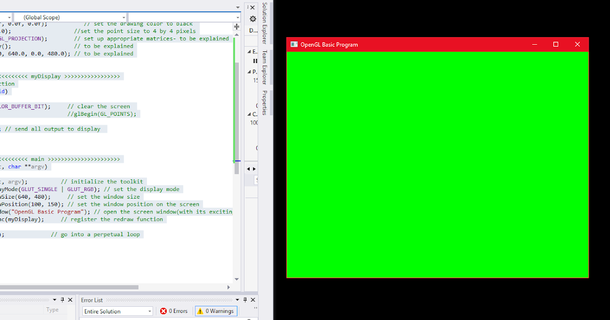 OPENGL Open Graphics Library: Understanding Basic OpenGL Program