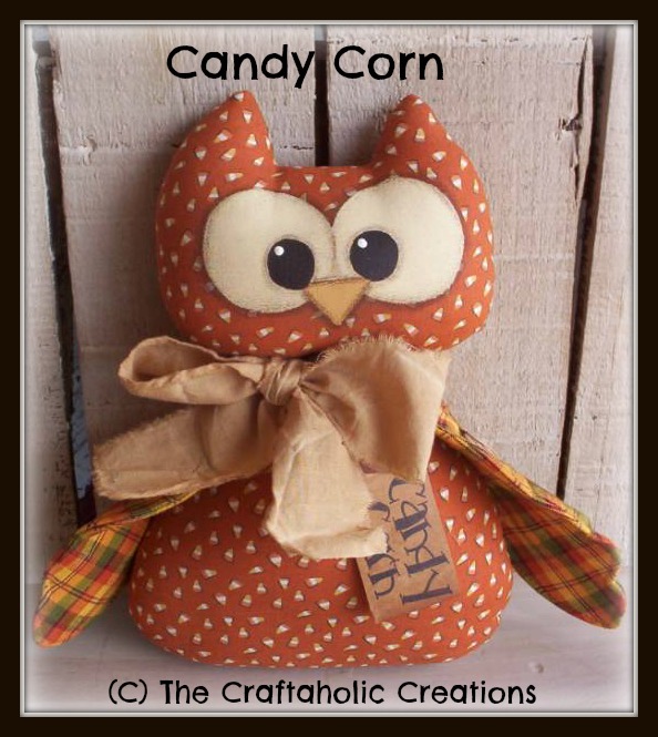 The Craftaholic Creations: Candy Corn OWL doll