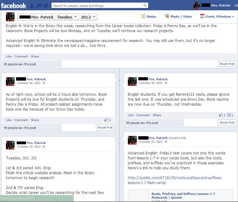 M* Print: Favorite Things #6: 11 Tips for Using a Classroom Facebook Page