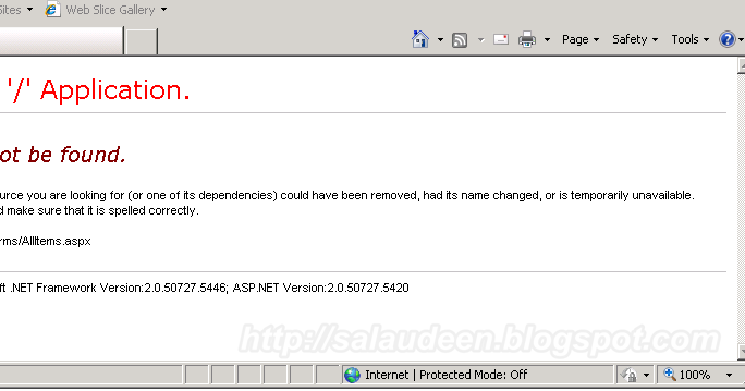 Server Error In Application The Resource Cannot Be Found Solution Sharepoint Diary
