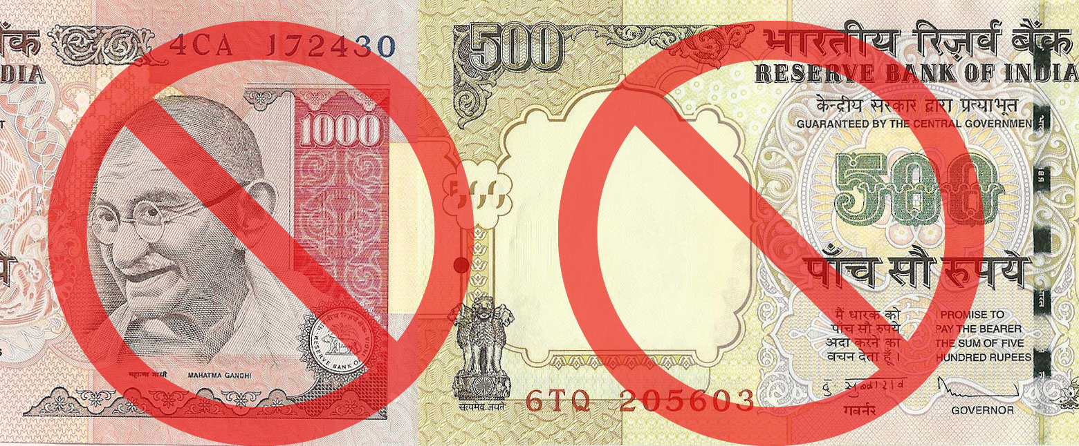 Ban on 500 and 1000 Rupee notes will suck 17.8 Trillion rupees of ...