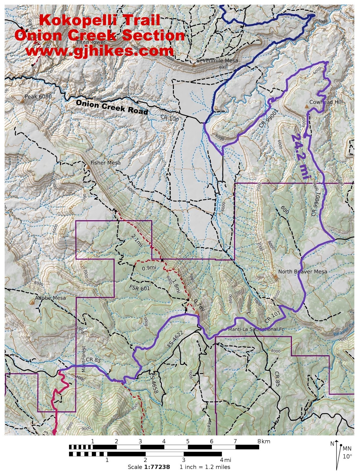 gjhikes.com: Kokopelli - Onion Creek
