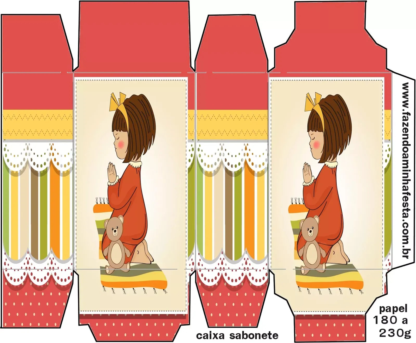 Girl Praying: Free Printable Boxes. | Oh My First Communion!