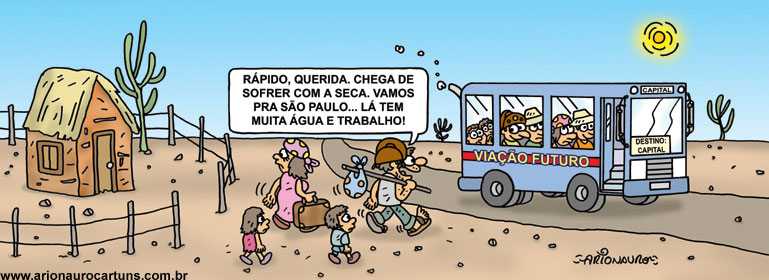 ARIONAURO CARTUNS - Blog do Cartunista Arionauro: Charge Êxodo Rural