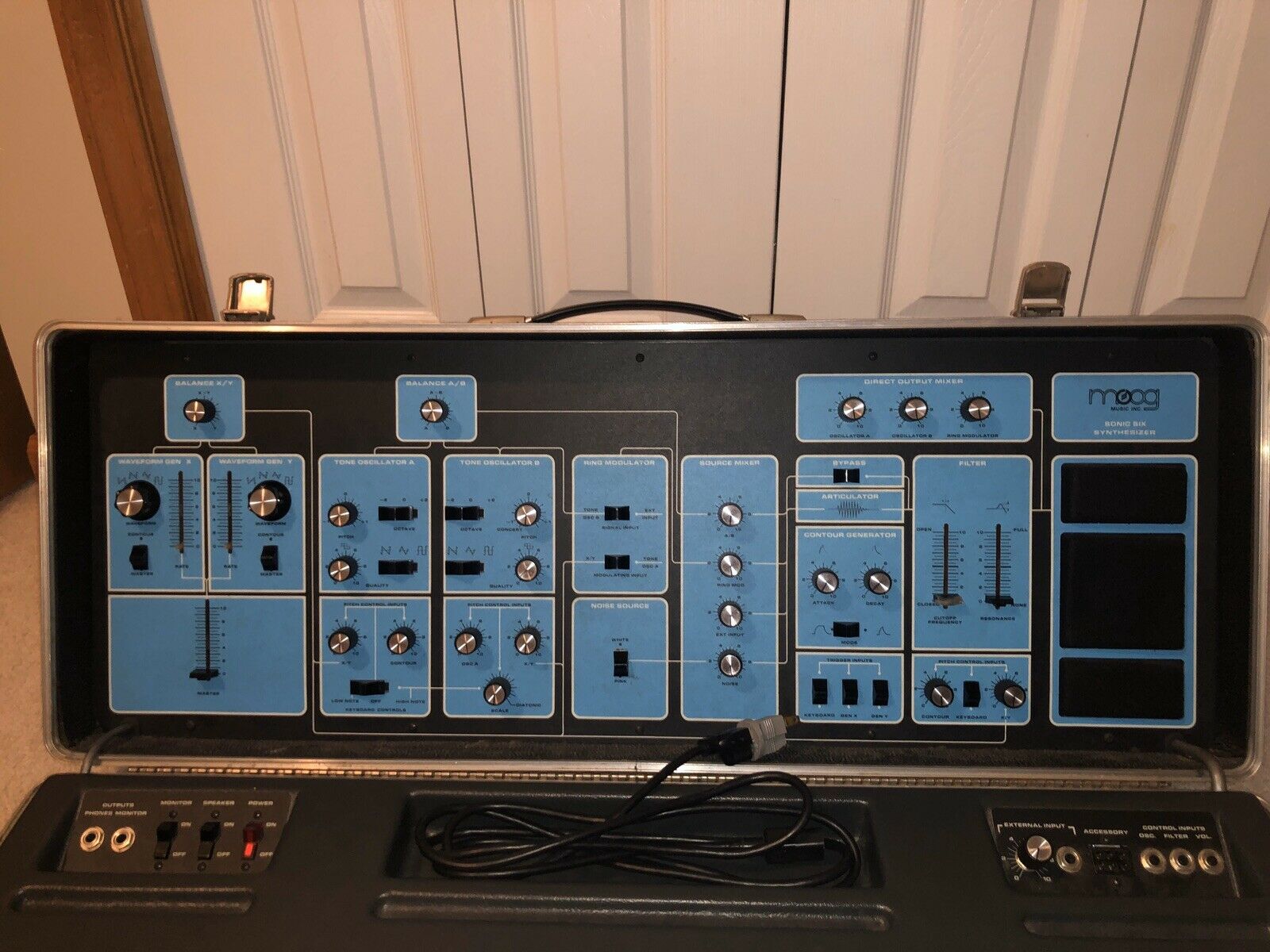 MATRIXSYNTH: Moog Sonic Six - Vintage Analog Suitcase Synthesizer SN 1858