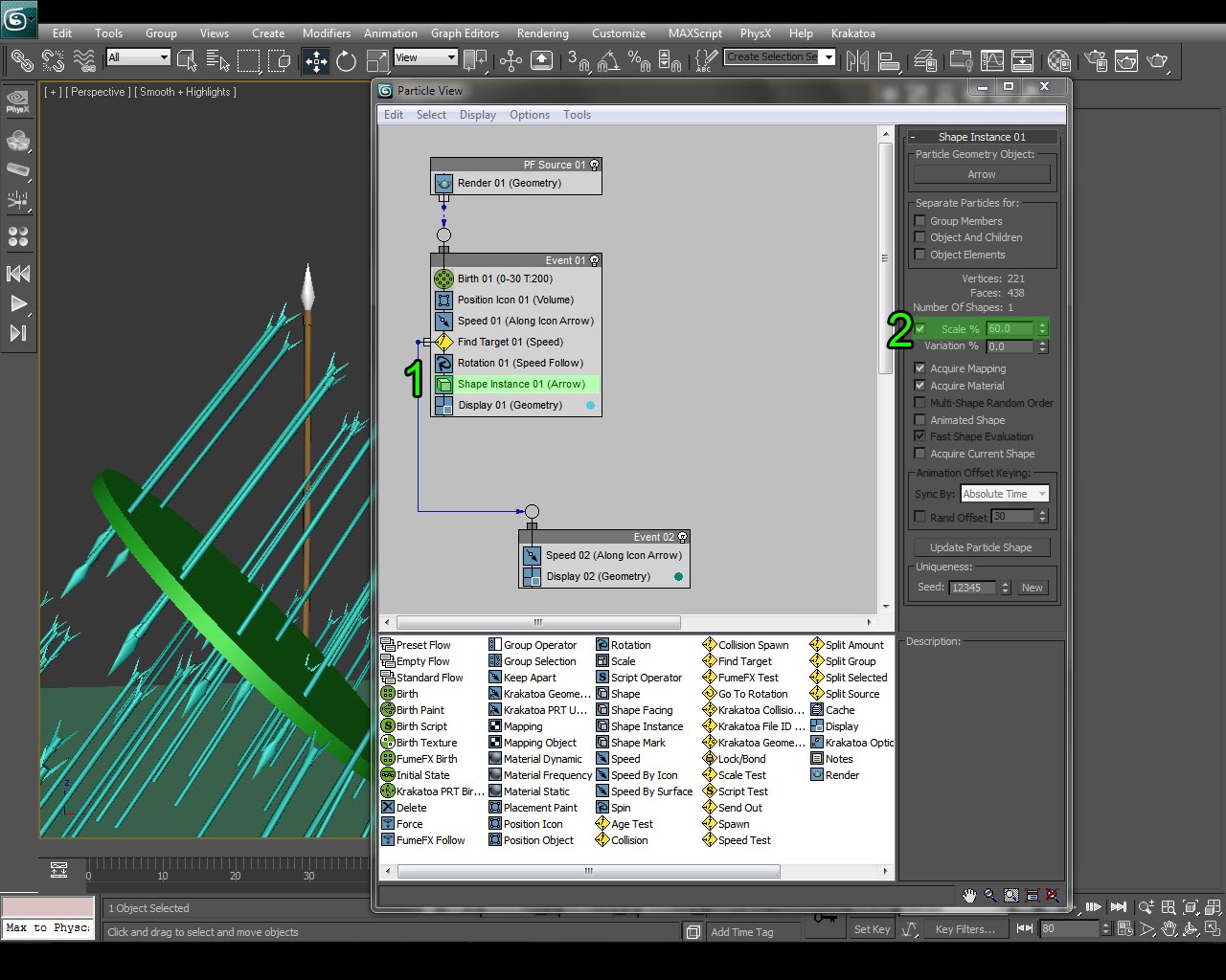 V3N0M's - 2D and 3D art: Creating the thousand arrows scene