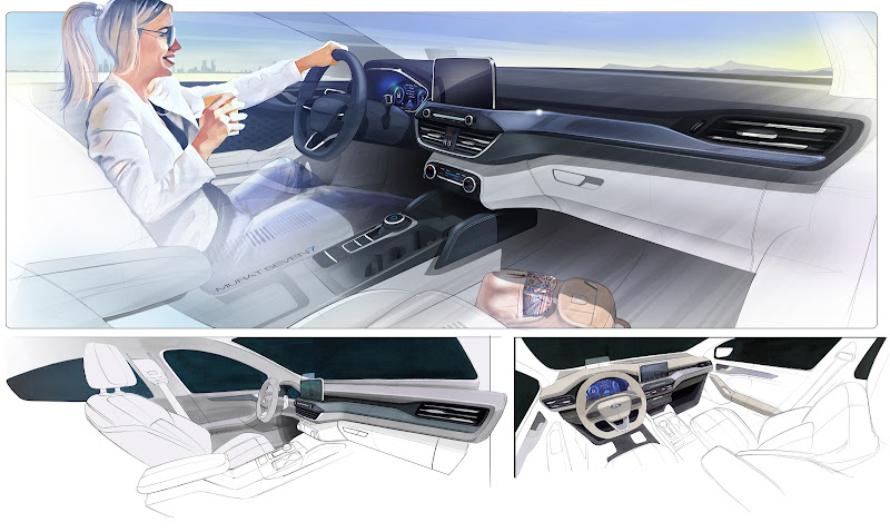 Sketches of the Kuga from Ford Europe's Design Director