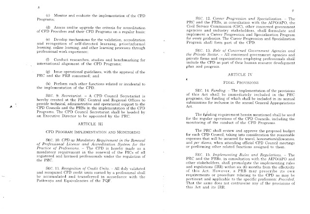 RA No. 10912: Continuing Professional Development Act of 2016 ...