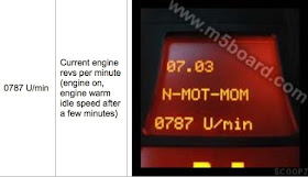 Beemer Lab: E60/E61: Hidden OBC Menu in Instrument Display - view R/T measurements + CANBUS data