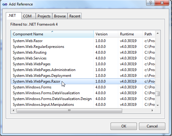 Mvc3 Deploy Could Not Load File Or Assembly System Web Webpages Razor Version 1 0 0 0