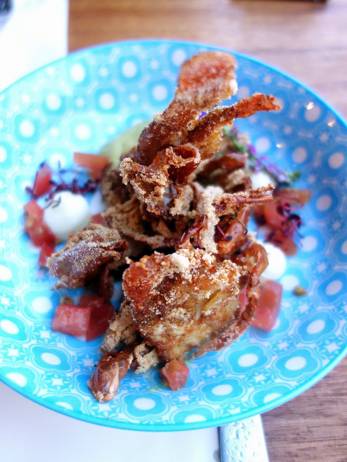 Soft-shell crab, transformed into Fuego's version of nachos? Partnered ...