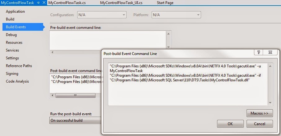 Sql Code Space Create Ssis Custom Control Flow Task Part 2 Project Configuration