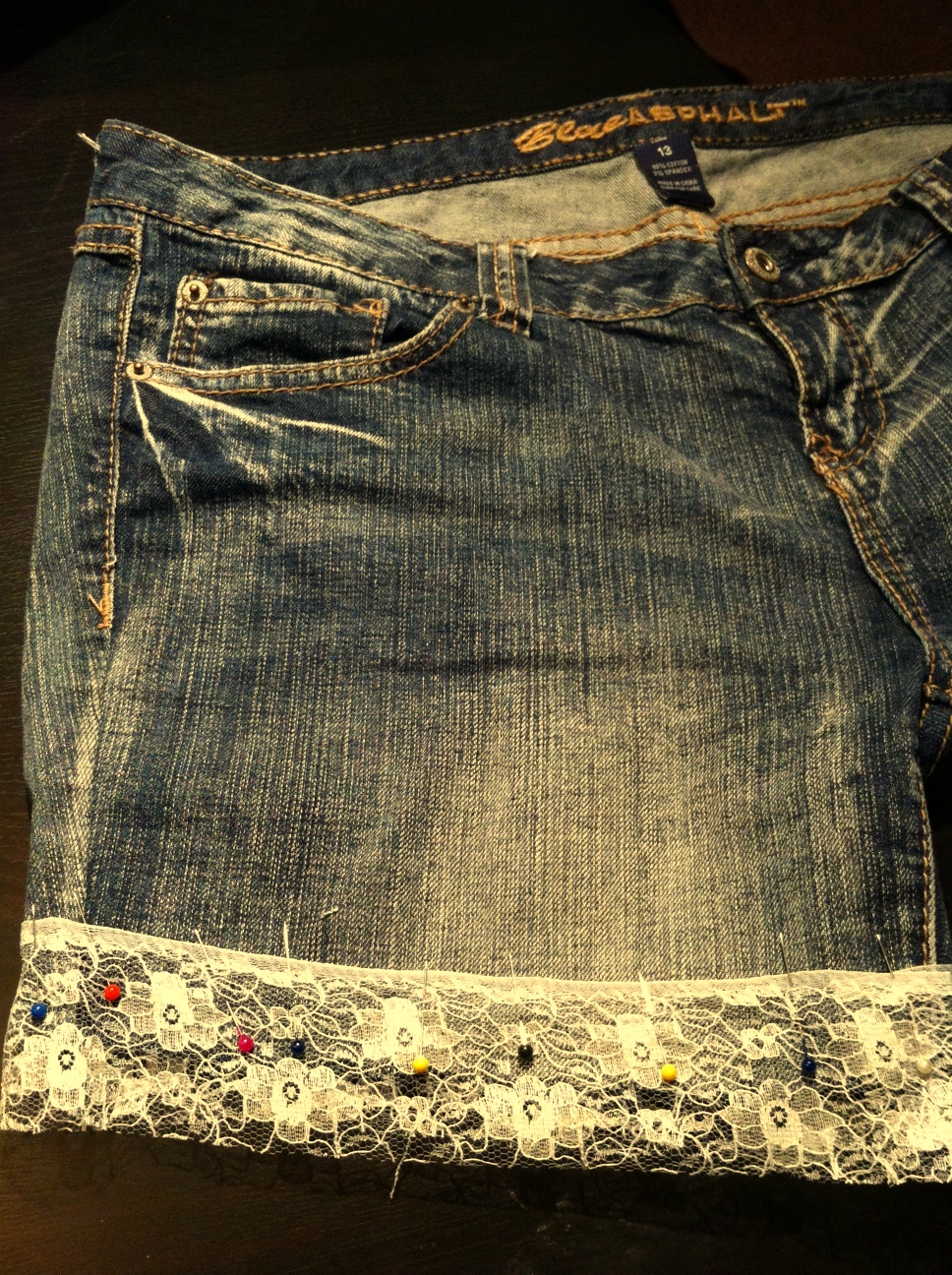 Acacia Bespoke Diy Tutorial Cut Off Lace Denim Shorts